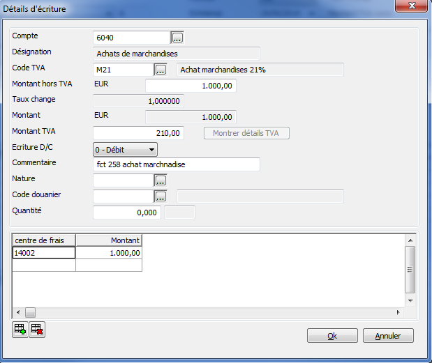 L’encodage des factures d’achats