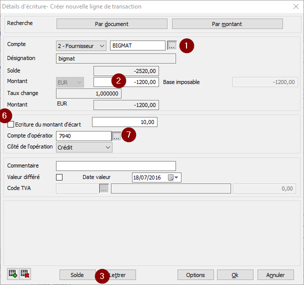 L’encodage des financiers